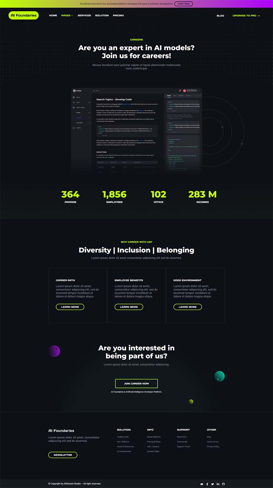AI Foundaries - Software Developer Platform Elementor Template Kit by Alt-Desain